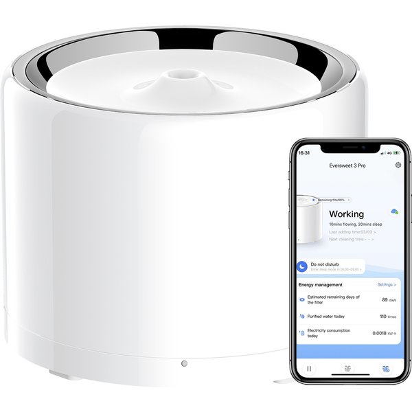 PETKIT Eversweet Max Stainless-Steel Smart Drinking Cat Water Fountain ...