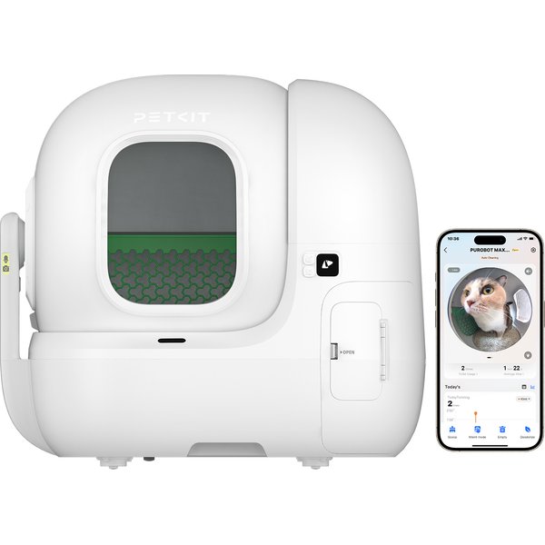 PETKIT PuraMax 2 Self Cleaning Cat Litter Box, White, X-Large: 24-in ...