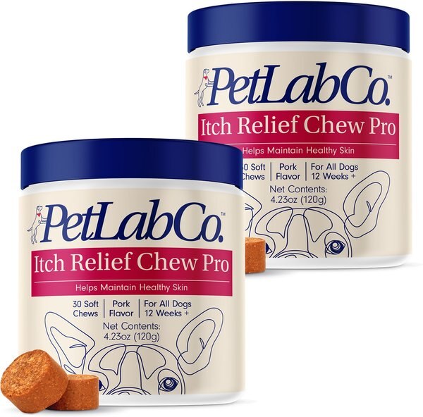 PETLAB CO. Itch Relief Pro Pork Flavor Dog Supplement, 30 Count, 30 ...