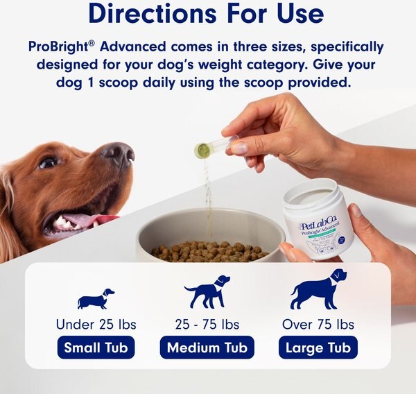 PETLAB CO. ProBright Advanced Chicken Flavored Powder Dental Supplement ...