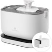 PETLIBRO Dockstream Battery Operated Cat Water Fountain + 1 Replacement Wireless Pump, White, 84 ...