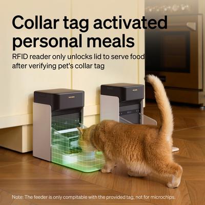 PETLIBRO One RFID Automatic Cat Feeder with Collar Tag, 3-L & Feeder ...