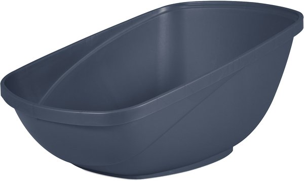 PETMATE Hi-Back Open Cat Litter Pan, Blue Steel, Jumbo - Chewy.com