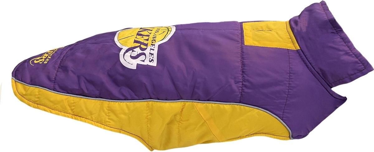 PETS FIRST NBA La Lakers Dog & Cat Puffer Vest, Small - Chewy.com