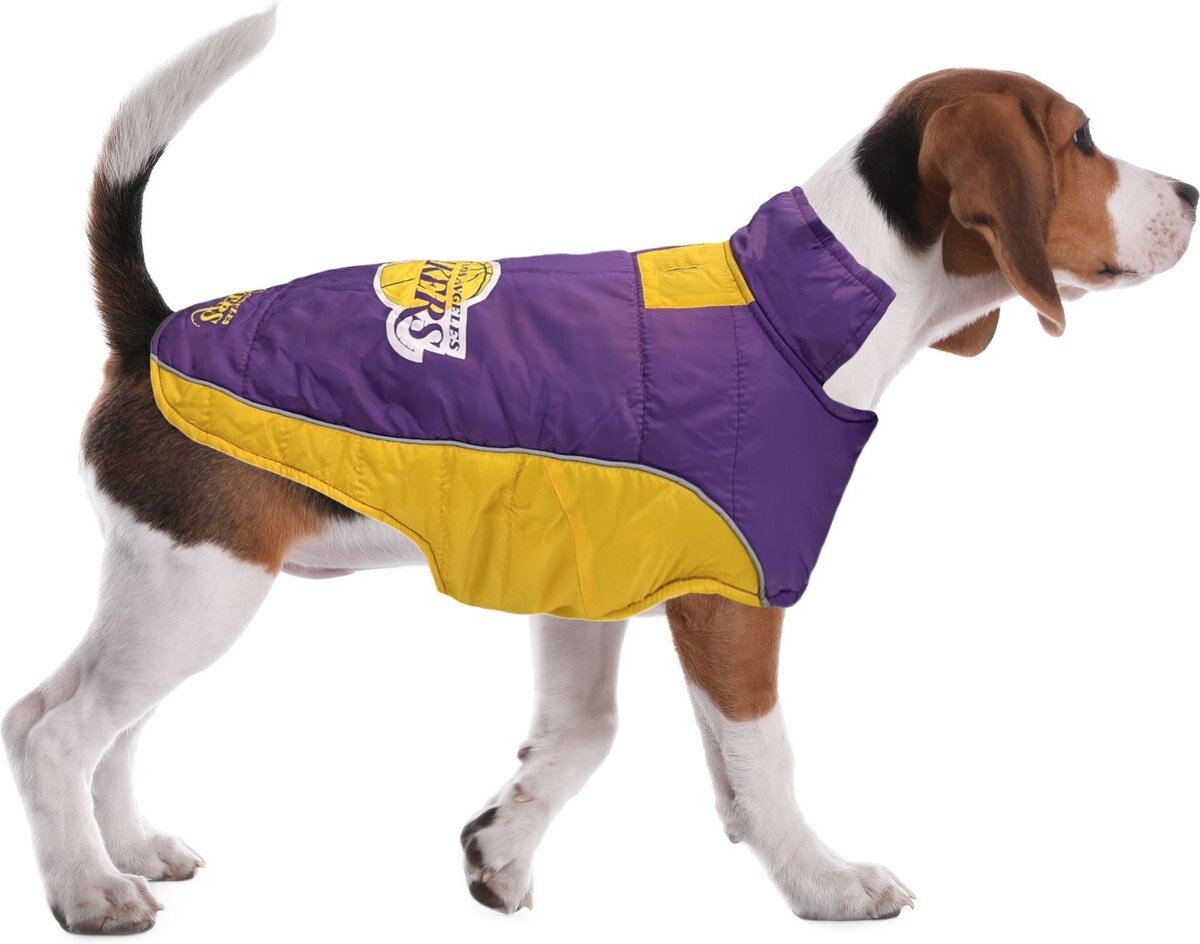 PETS FIRST NBA La Lakers Dog & Cat Puffer Vest, Small - Chewy.com