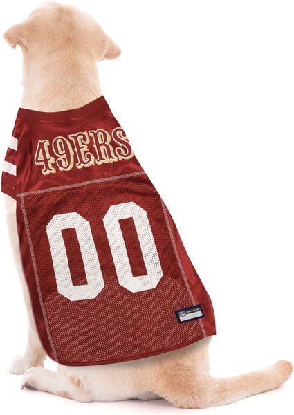 PETS FIRST NFL Dog & Cat Jersey, San Francisco 49ers, Small - Chewy.com