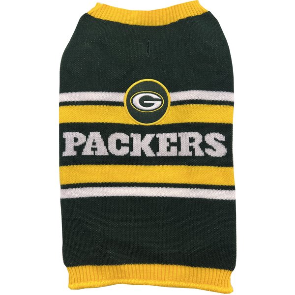 PETS FIRST NFL Green Bay Packers Dog & Cat Sweater, X-Small - Chewy.com