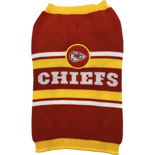 PETS FIRST NFL Kansas City Chiefs Dog & Cat Sweater, Small - Chewy.com