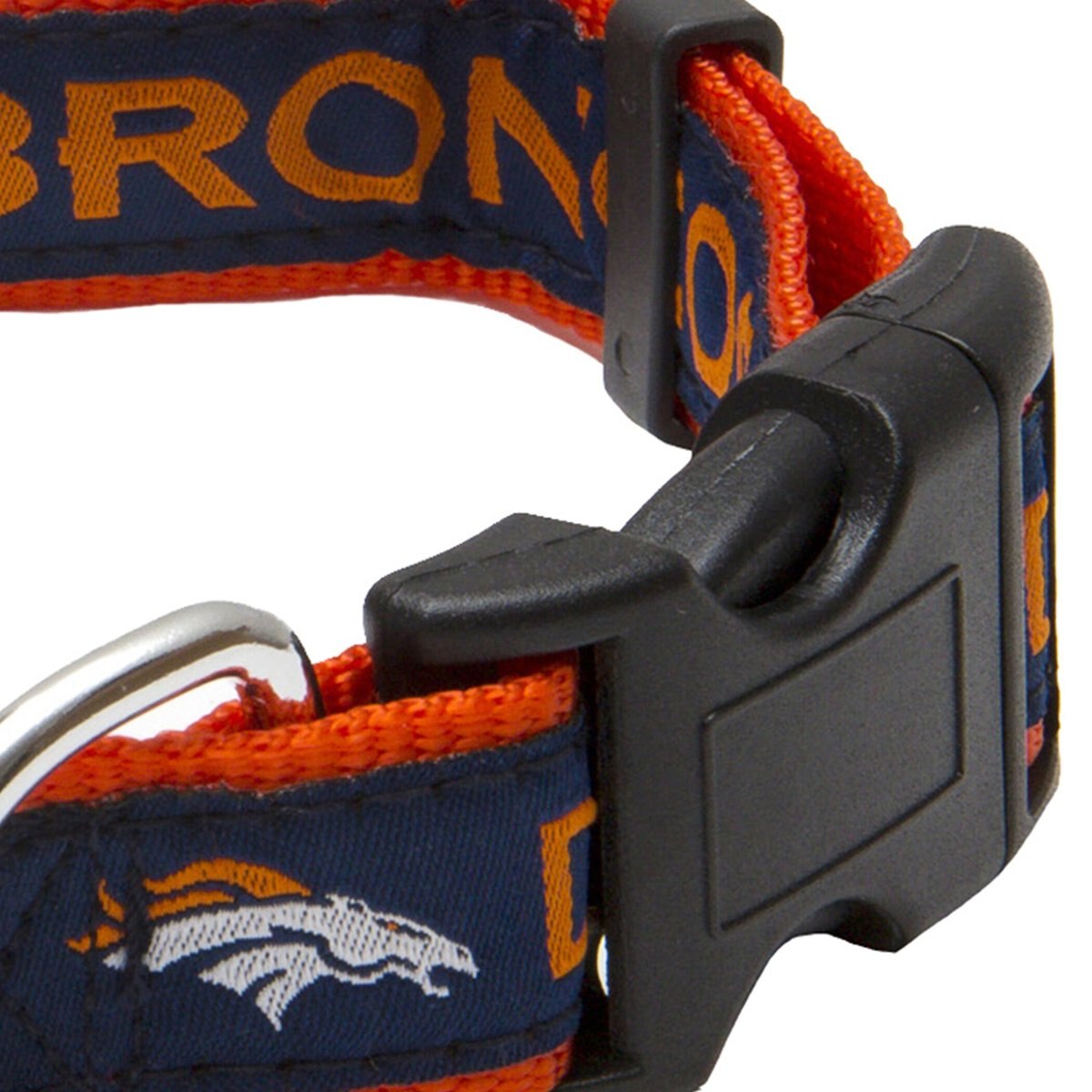 PETS FIRST NFL Nylon Dog Collar, Denver Broncos, Large: 18 to 28-in ...