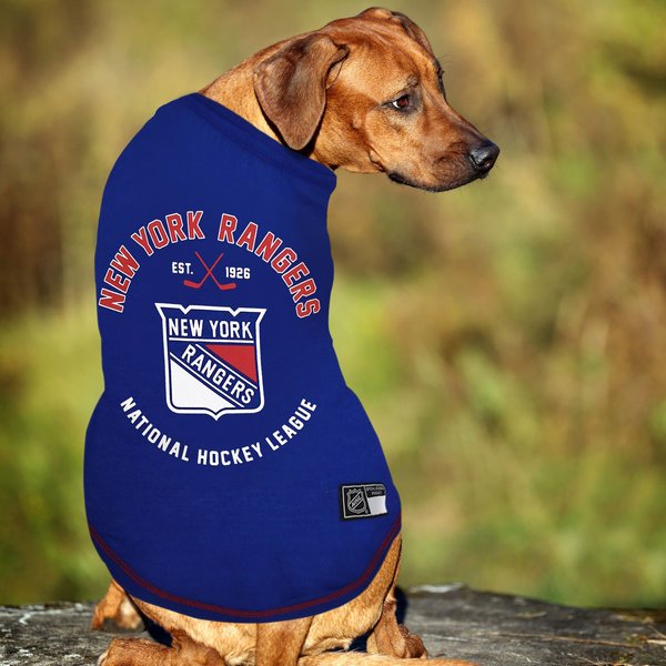 PETS FIRST NHL New York Rangers Dog & Cat T-Shirt, Small - Chewy.com