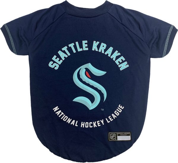 PETS FIRST NHL Seattle Kraken Dog & Cat T-Shirt, X-Small - Chewy.com