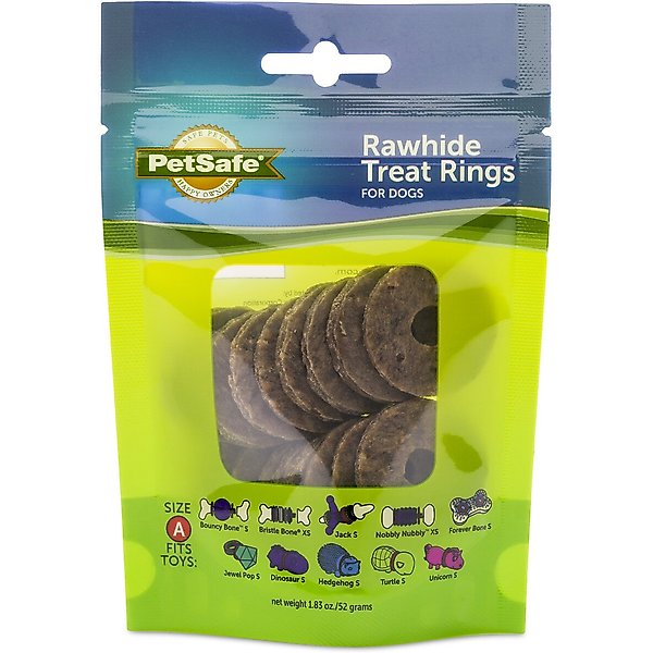 Out of Stock - PETSAFE Busy Buddy Natural Rawhide Peanut Butter Rings ...