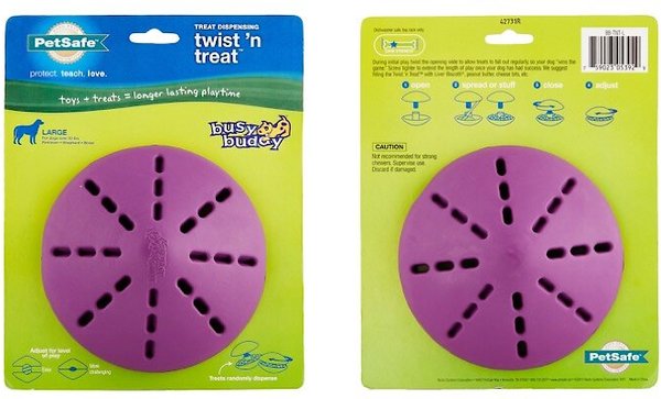 PETSAFE Busy Buddy Twist 'n Treat Treat Dispenser Dog Toy, Large ...