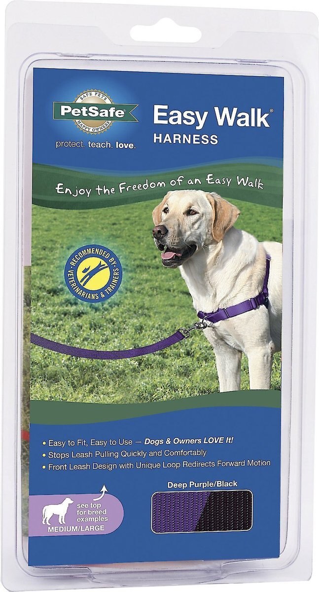 PETSAFE Easy Walk Dog Harness, Purple/Black, Medium/Large - Chewy.com