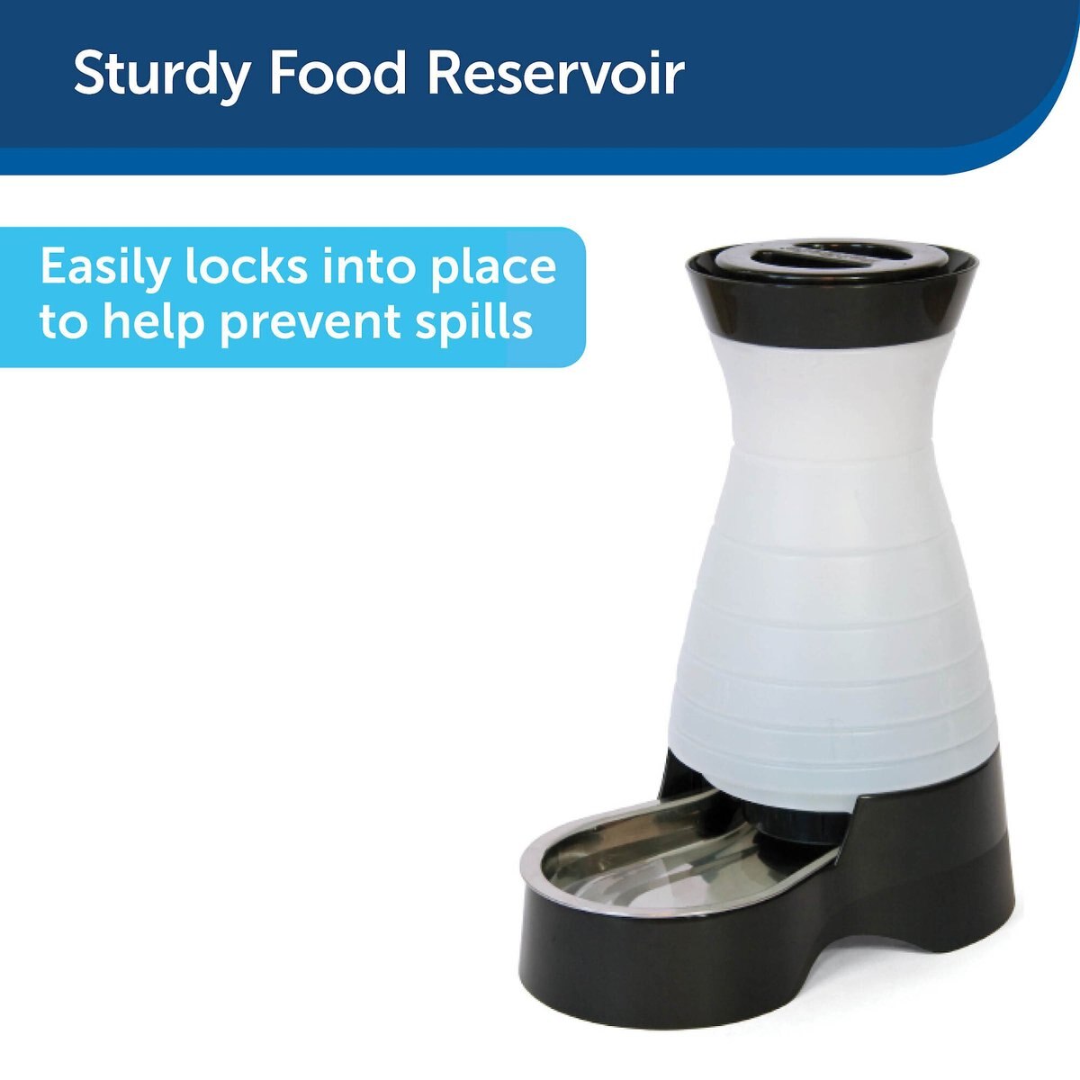 PETSAFE Healthy Pet Food Station Gravity Refill Dog & Cat Feeder, 4-lb ...