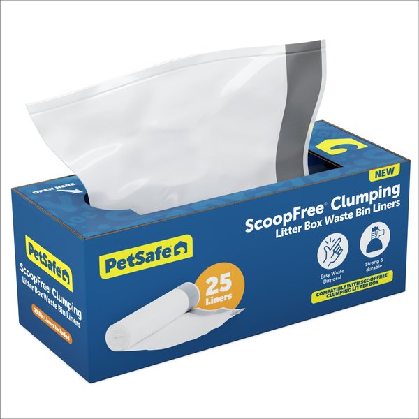PETSAFE ScoopFree Clumping Waste Bin Cat Litter Box Liner, 25 count ...