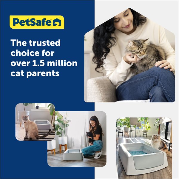 PETSAFE ScoopFree Crystal Pro Self-Cleaning Cat Litter Box, Front Entry ...