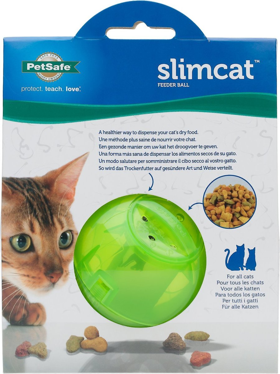 PETSAFE SlimCat Interactive Cat Feeder, Green, 0.66-cup - Chewy.com