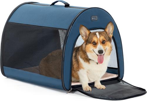 PETSFIT Portable Soft-Sided Dog & Cat Crate, Blue, 26 inch - Chewy.com