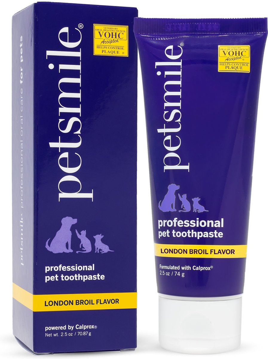 PETSMILE Professional Natural London Broil Flavor Dog Toothpaste, 2.5-oz tube - Chewy.com