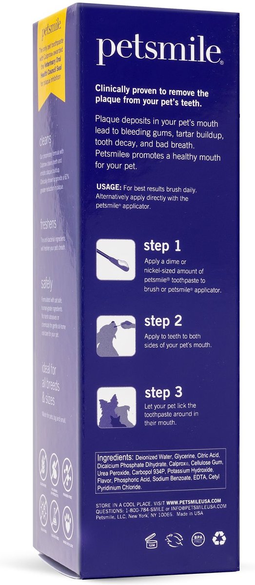 PETSMILE Professional Natural London Broil Flavor Dog Toothpaste, 2.5-oz tube - Chewy.com