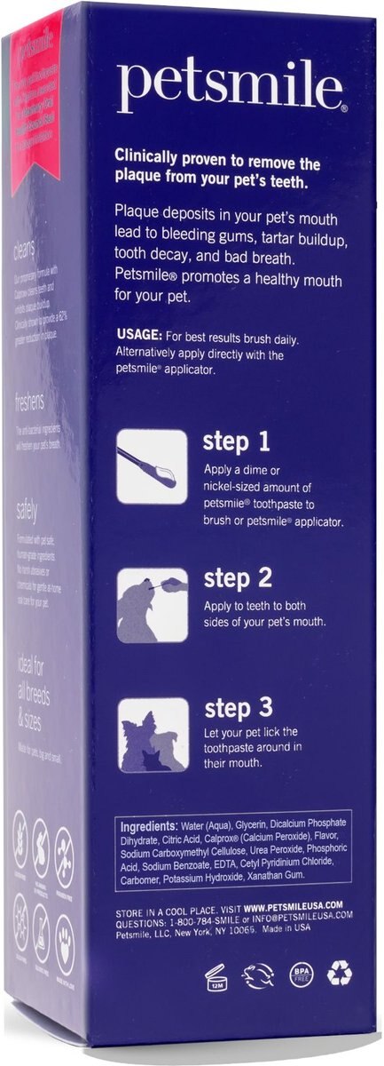 PETSMILE Professional Rotisserie Chicken Flavor Dog Toothpaste, Small ...
