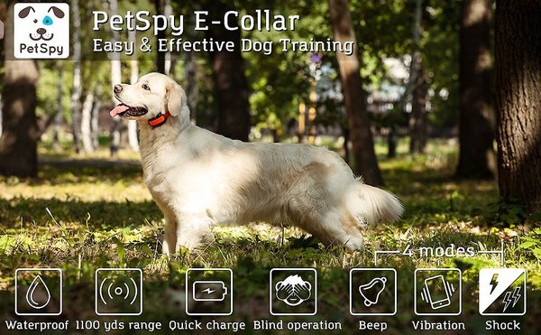 PETSPY M686 3300-ft Premium Remote Dog Training Collar, 1 collar ...