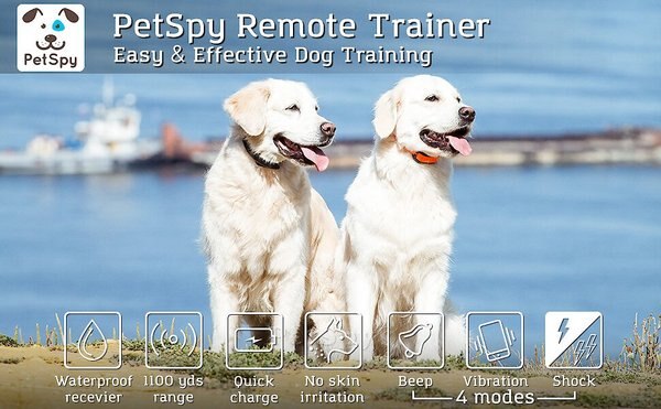 PETSPY M686 3300-ft Premium Remote Dog Training Collar, 2 collars ...