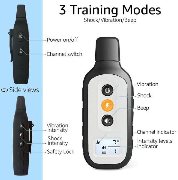 PETSPY XPro-3 1/2 Mile Waterproof Remote Dog Training Collar, 3 count ...