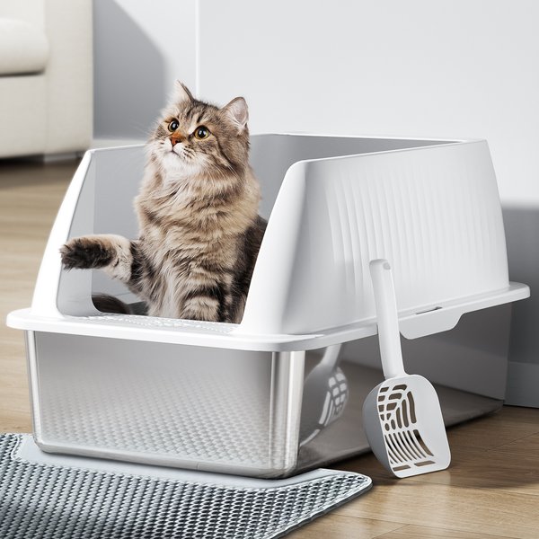 MICHU Container Cat Litter Box, Coral - Chewy.com