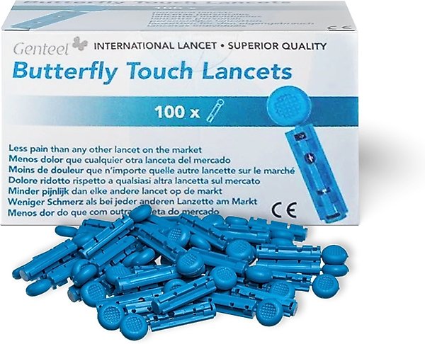 PETTEST Genteel Butterfly Touch Dog & Cat Lancets, 100 count - Chewy.com