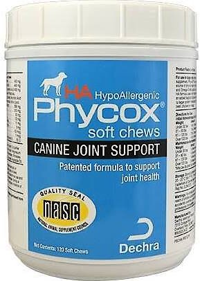 PHYCOX HypoAllergenic HA Soft Chews Joint Supplement for Dogs, 120 ...