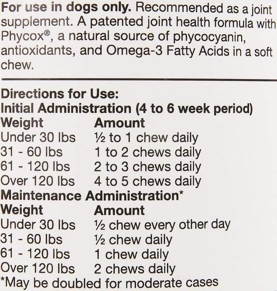 PHYCOX HypoAllergenic HA Soft Chews Joint Supplement for Dogs, 120 ...