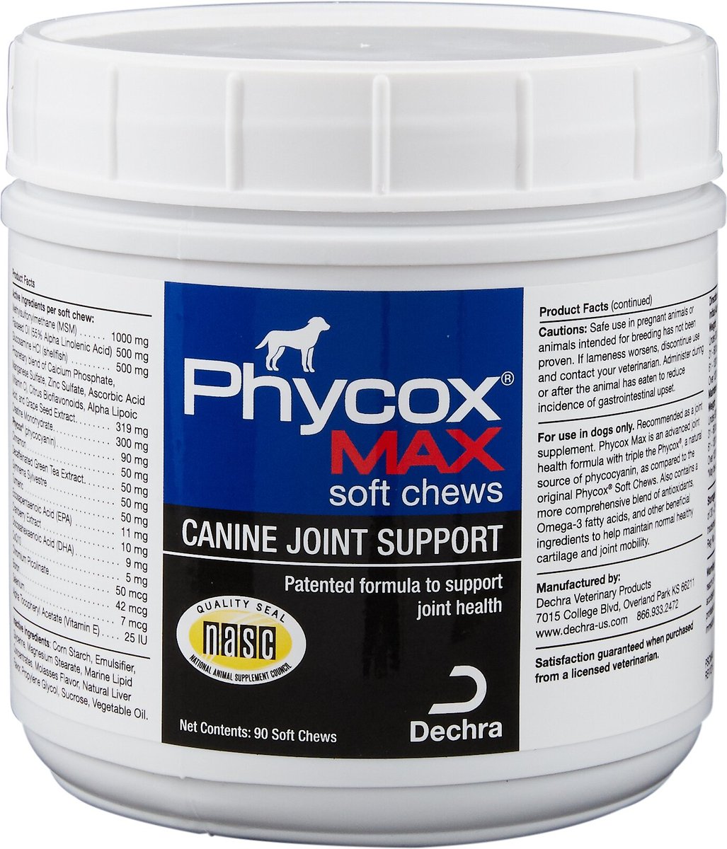 PHYCOX MAX Soft Chews Joint Supplement for Dogs, 90 count - Chewy.com