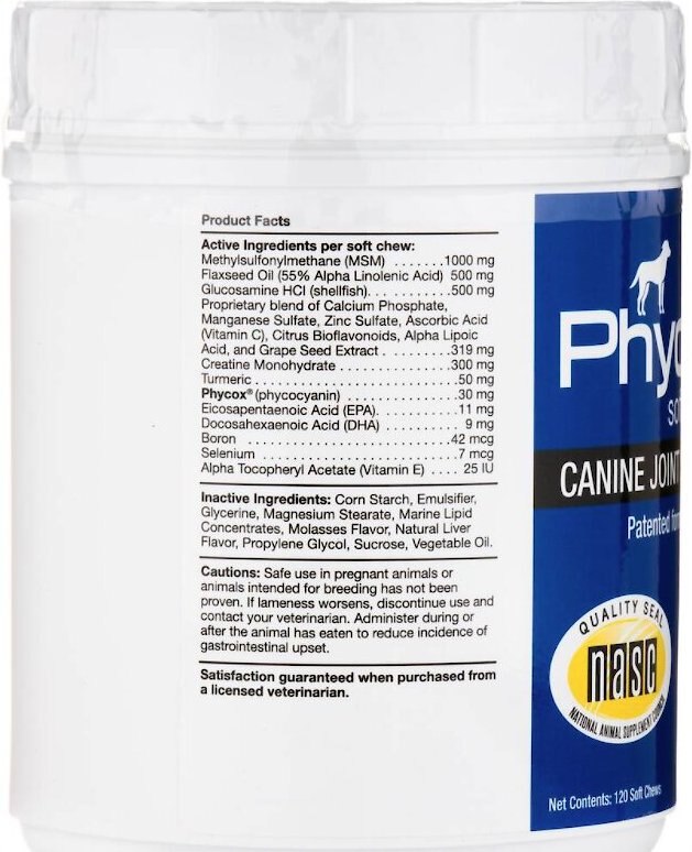 PHYCOX Soft Chews Joint Supplement for Dogs, 120 count - Chewy.com