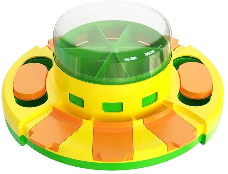 PIGGY POO AND CREW Treat Popper Puzzle Game, Green & Yellow - Chewy.com