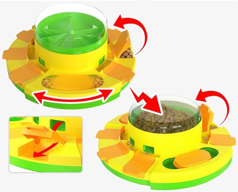 PIGGY POO AND CREW Treat Popper Puzzle Game, Green & Yellow - Chewy.com