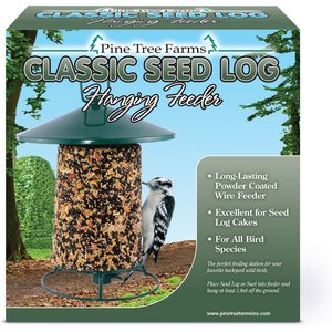 PINE TREE FARMS Classic Seed Log Wild Bird Tray Feeder - Chewy.com