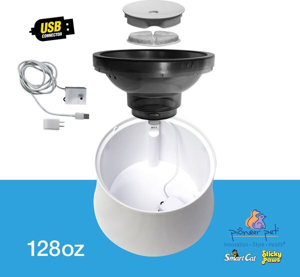 PIONEER PET Vortex Drinking Dog & Cat Fountain, Gray, Medium - Chewy.com