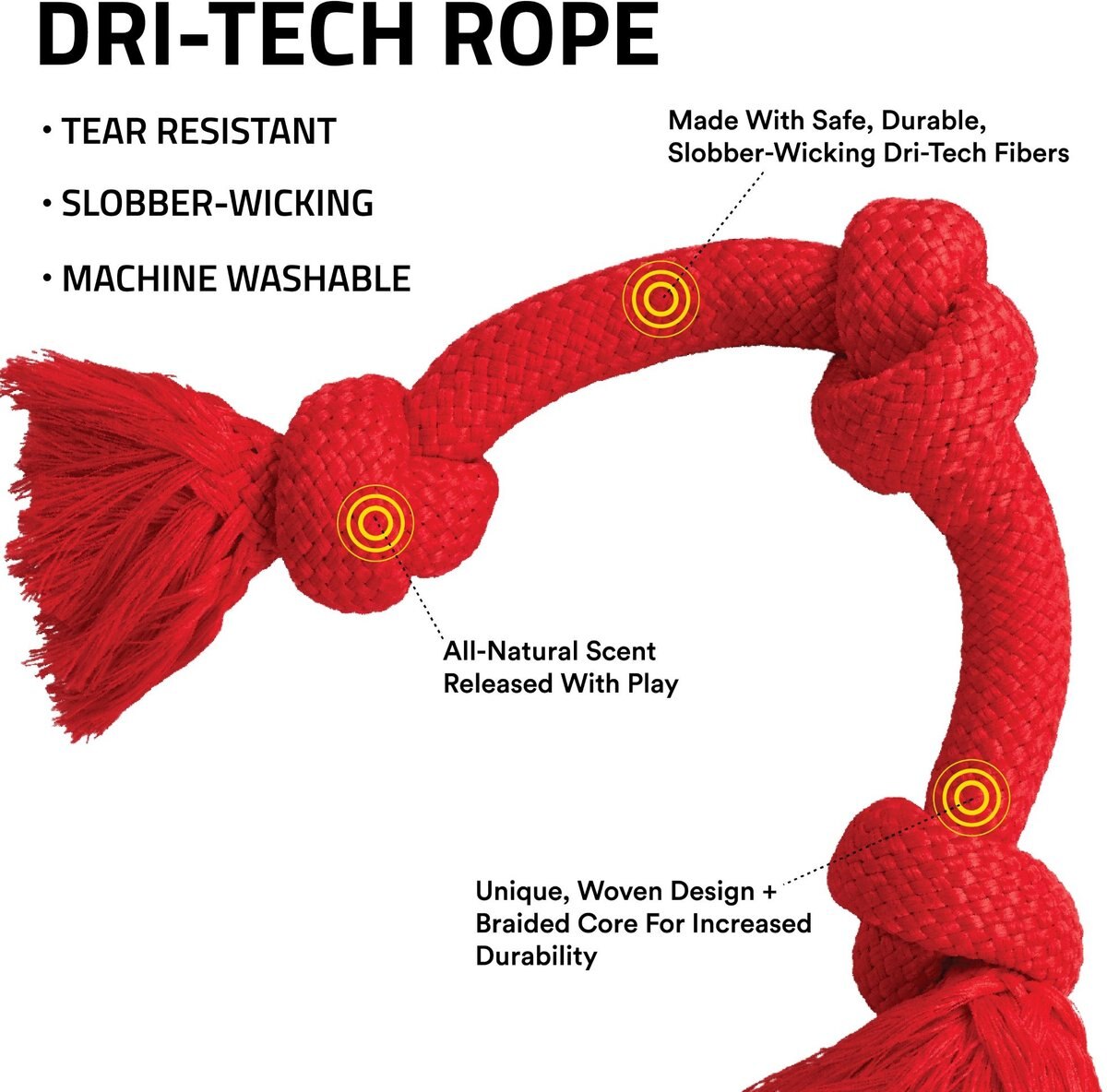PLAYOLOGY Beef Scented Dri-Tech Rope Dog Toy, Jumbo - Chewy.com
