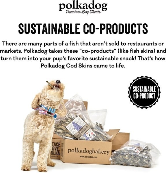 POLKADOG Cod Skins Dehydrated Dog & Cat Treats, 5-lb bag - Chewy.com