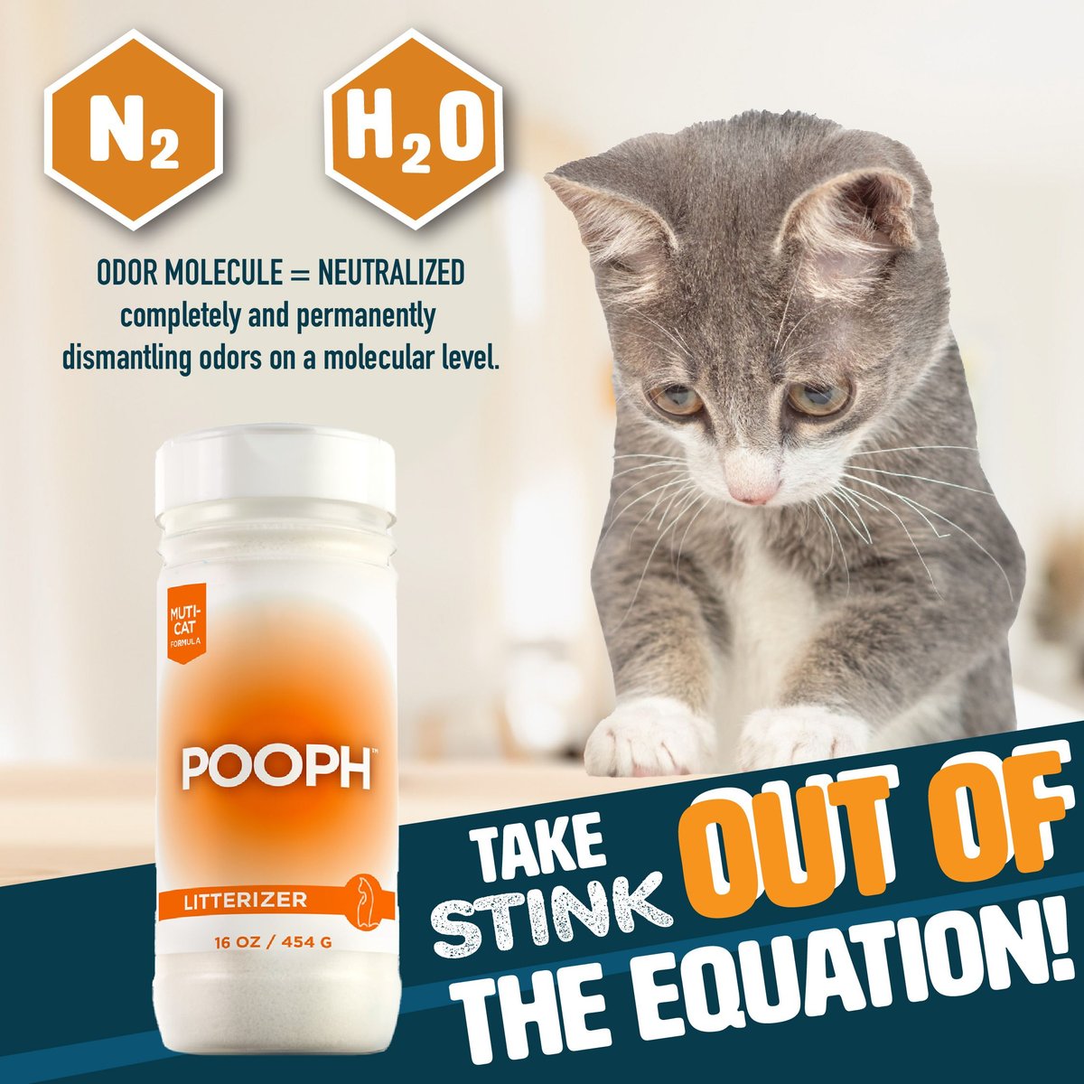 POOPH Kitty Litterizer Litter Box Saver Cat Deodorizer, 16-fl oz bottle ...
