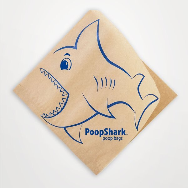 POOPSHARK Paper Poop Bags for Dogs, Brown Kraft, 60 count - Chewy.com