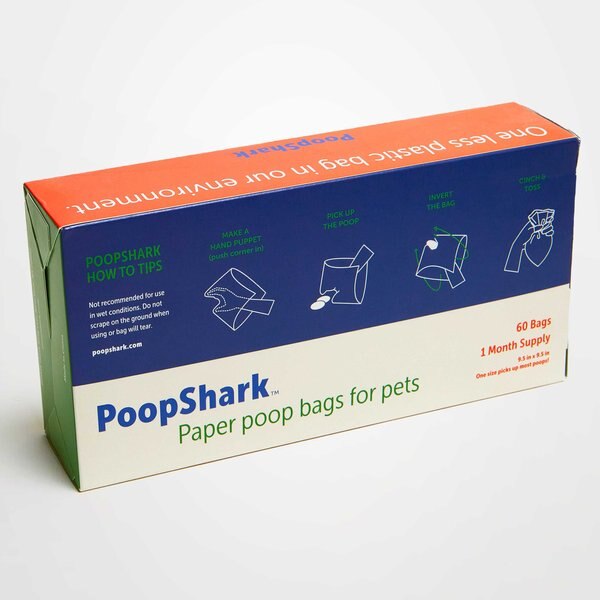 POOPSHARK Paper Poop Bags for Dogs, Brown Kraft, 60 count - Chewy.com