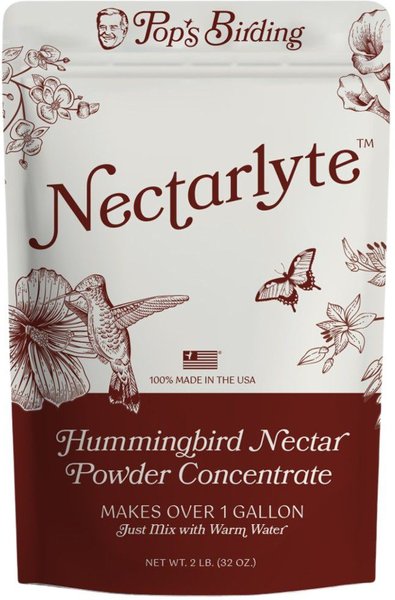 POP'S BIRDING Nectarlyte Nectar Powder Concentrate Hummingbird Food, 2 ...