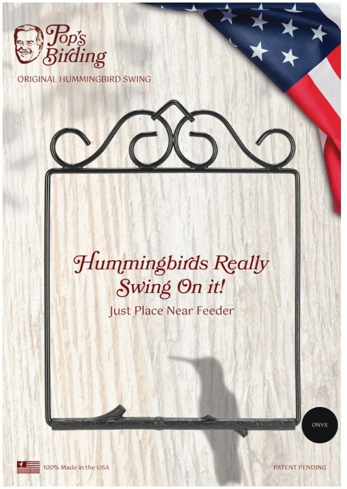 POP'S BIRDING Original Hummingbird Swing, Onyx - Chewy.com