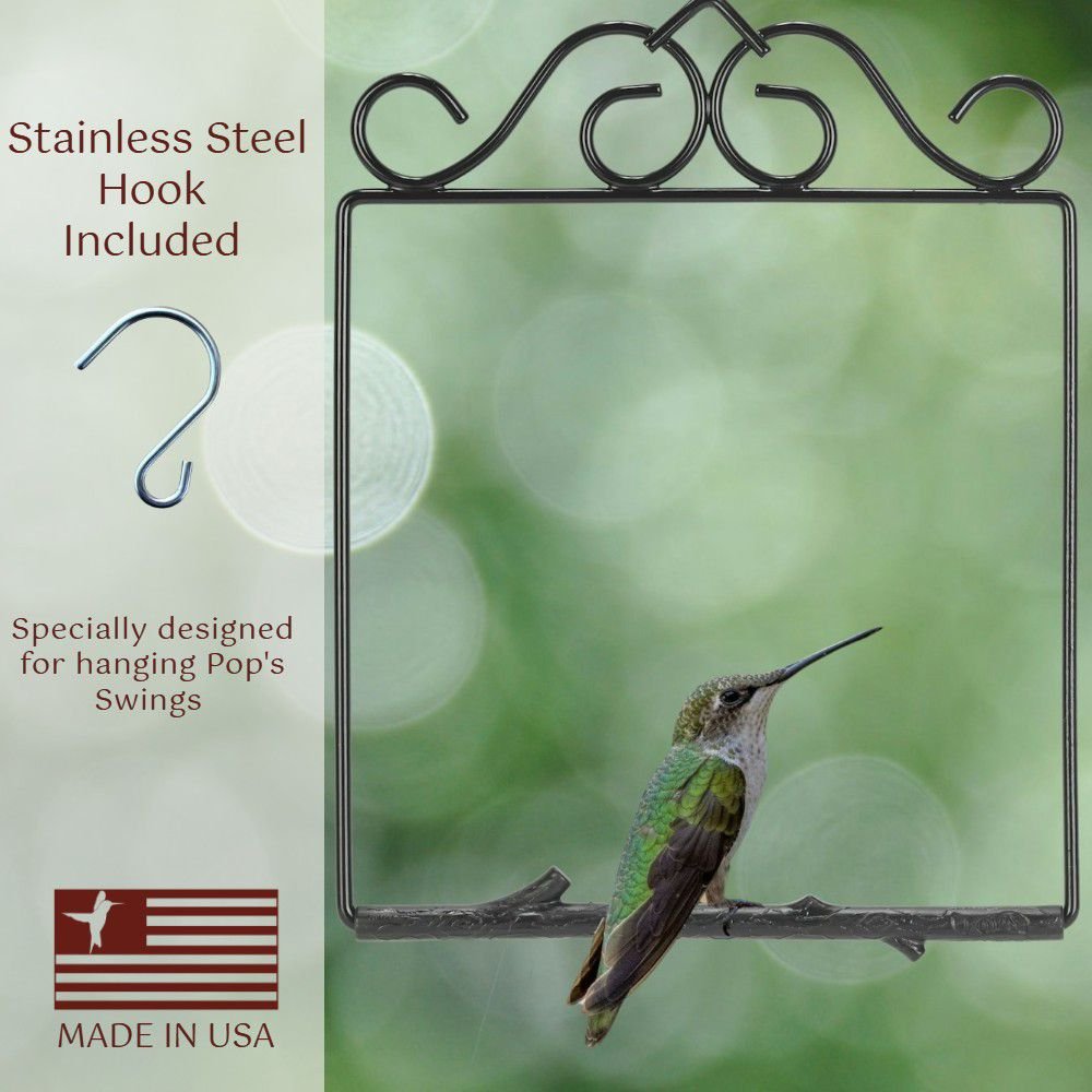 POP'S BIRDING Original Hummingbird Swing, Onyx - Chewy.com