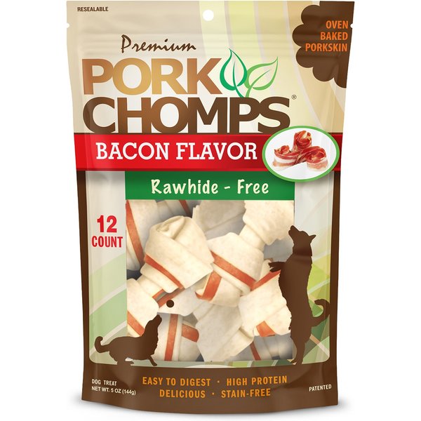 PORK CHOMPS 2.5-in Pressed Pork Skin Rings with Real Chicken Chew Dog ...