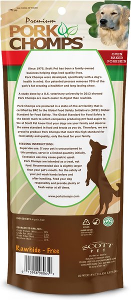 PORK CHOMPS Baked Pork Rolls Dog Treats, 8-in roll, 2 count - Chewy.com