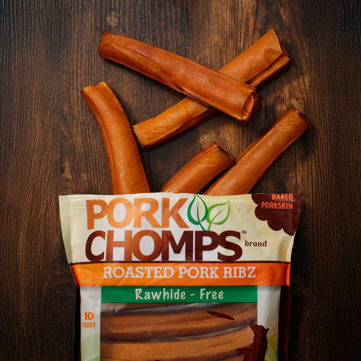 PORK CHOMPS Roasted Pork Ribz Dog Treats, 10 count - Chewy.com